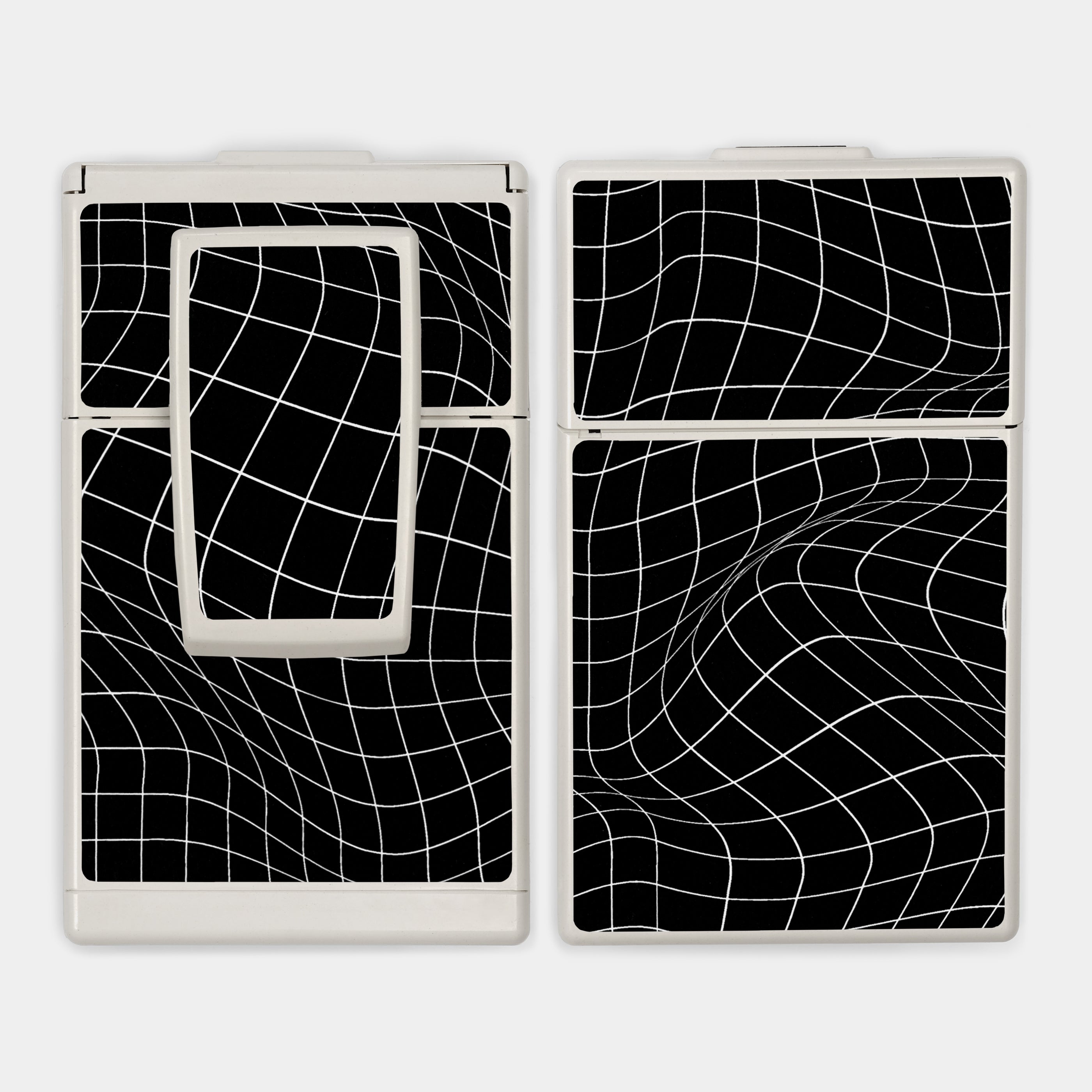SX-70/SLR-680 Black & White 3D Wave Grid Vegan Leather Camera Skins