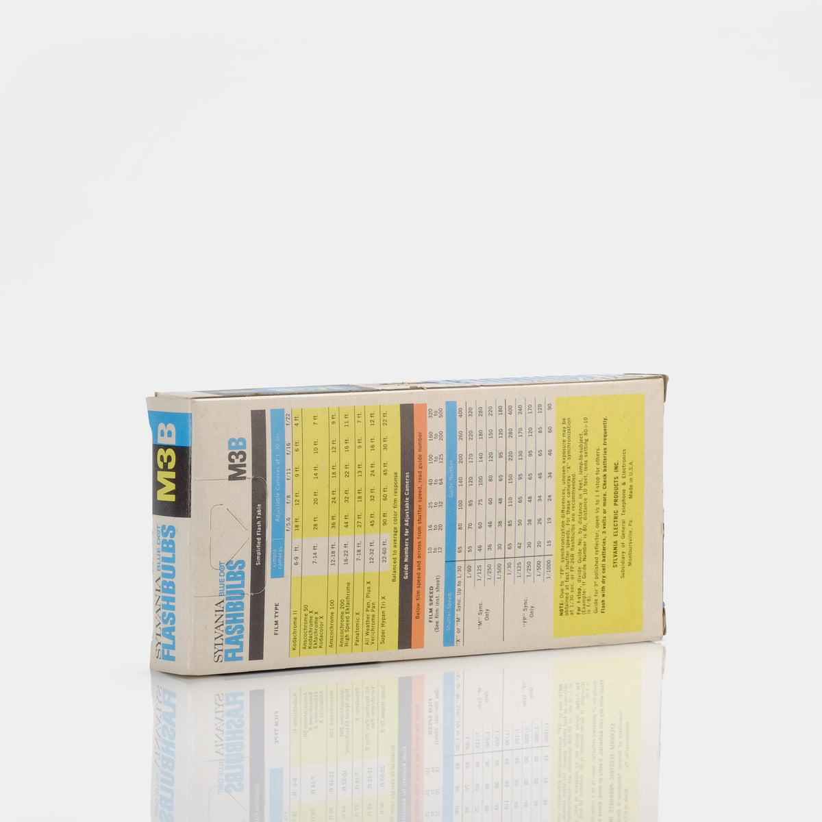 Sylvania M3B Packfilm Flash Bulbs