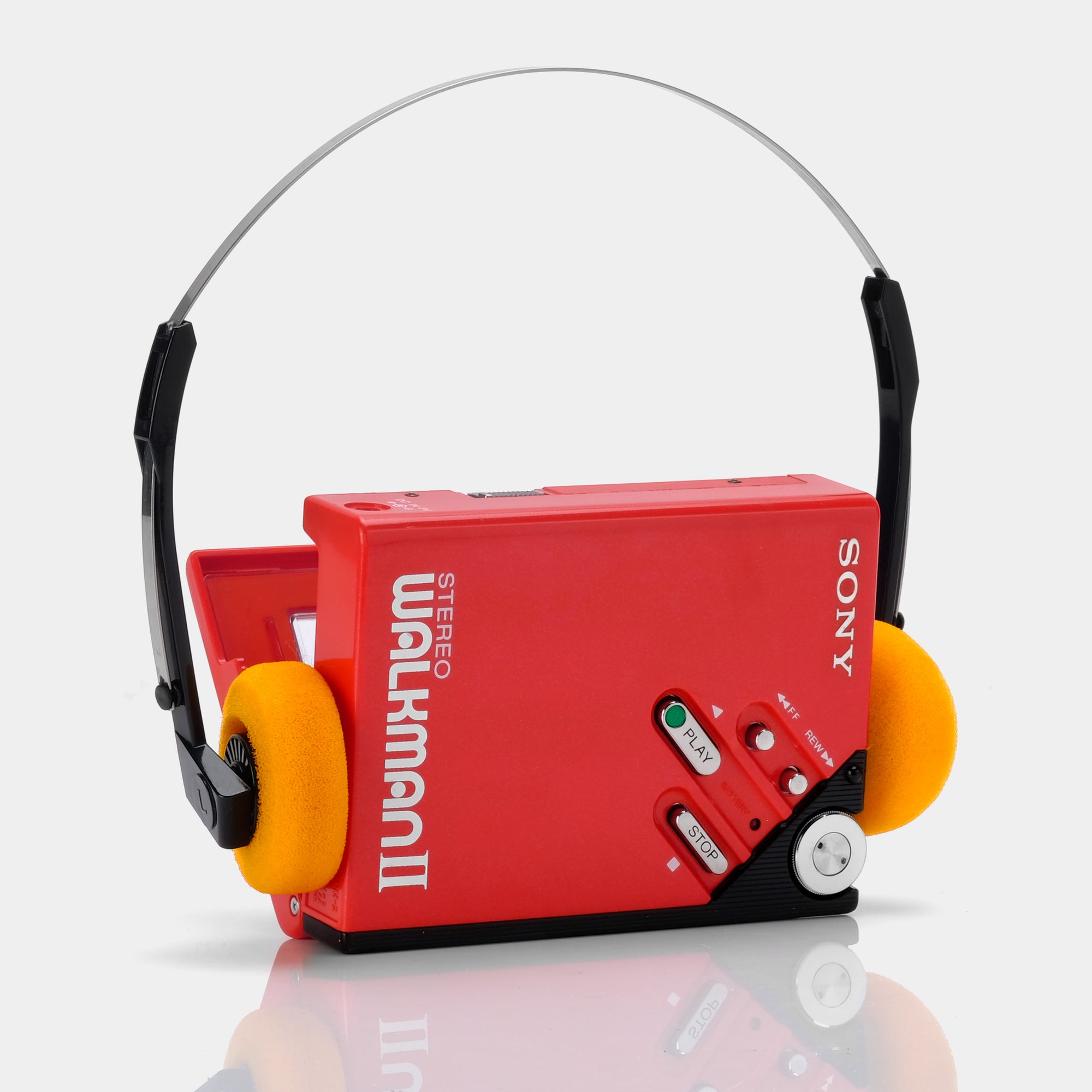 Sony Walkman II Red WM-2 Portable Cassette Player