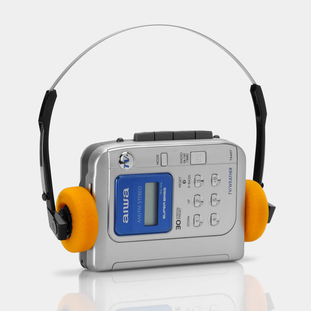 Aiwa TX427 AM/FM Portable Cassette Player