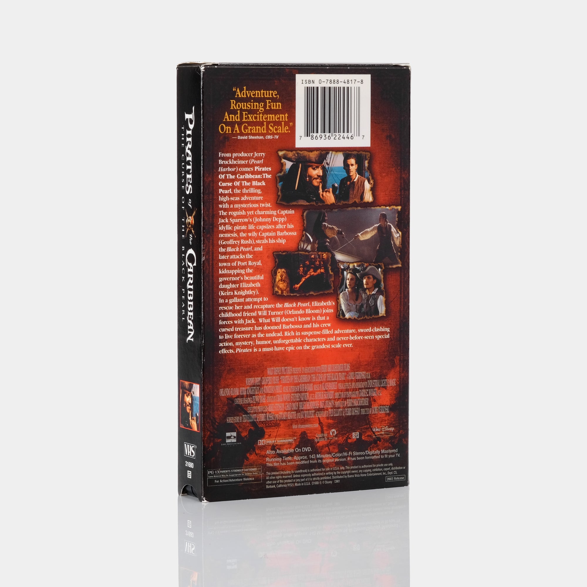 Pirates of the Caribbean: The Curse of the Black Pearl VHS Tape
