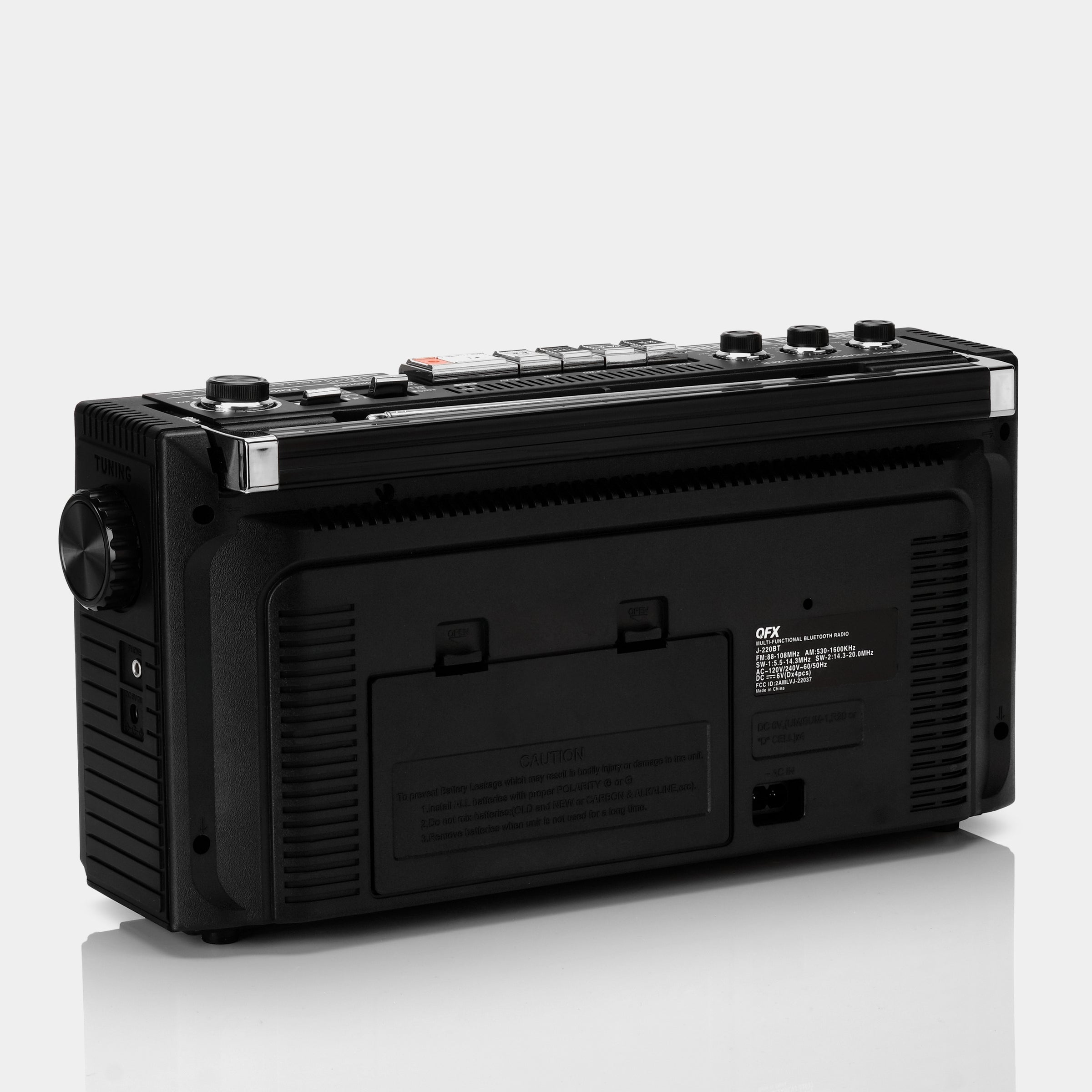 QFX J-220BT ReRun X Cassette Boombox With Bluetooth