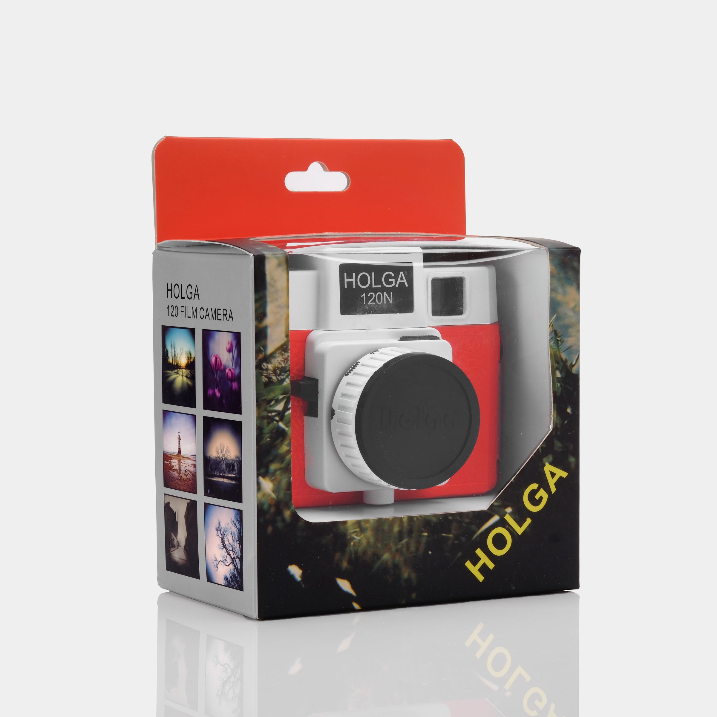 Holga 120N White and Red 120 Film Camera