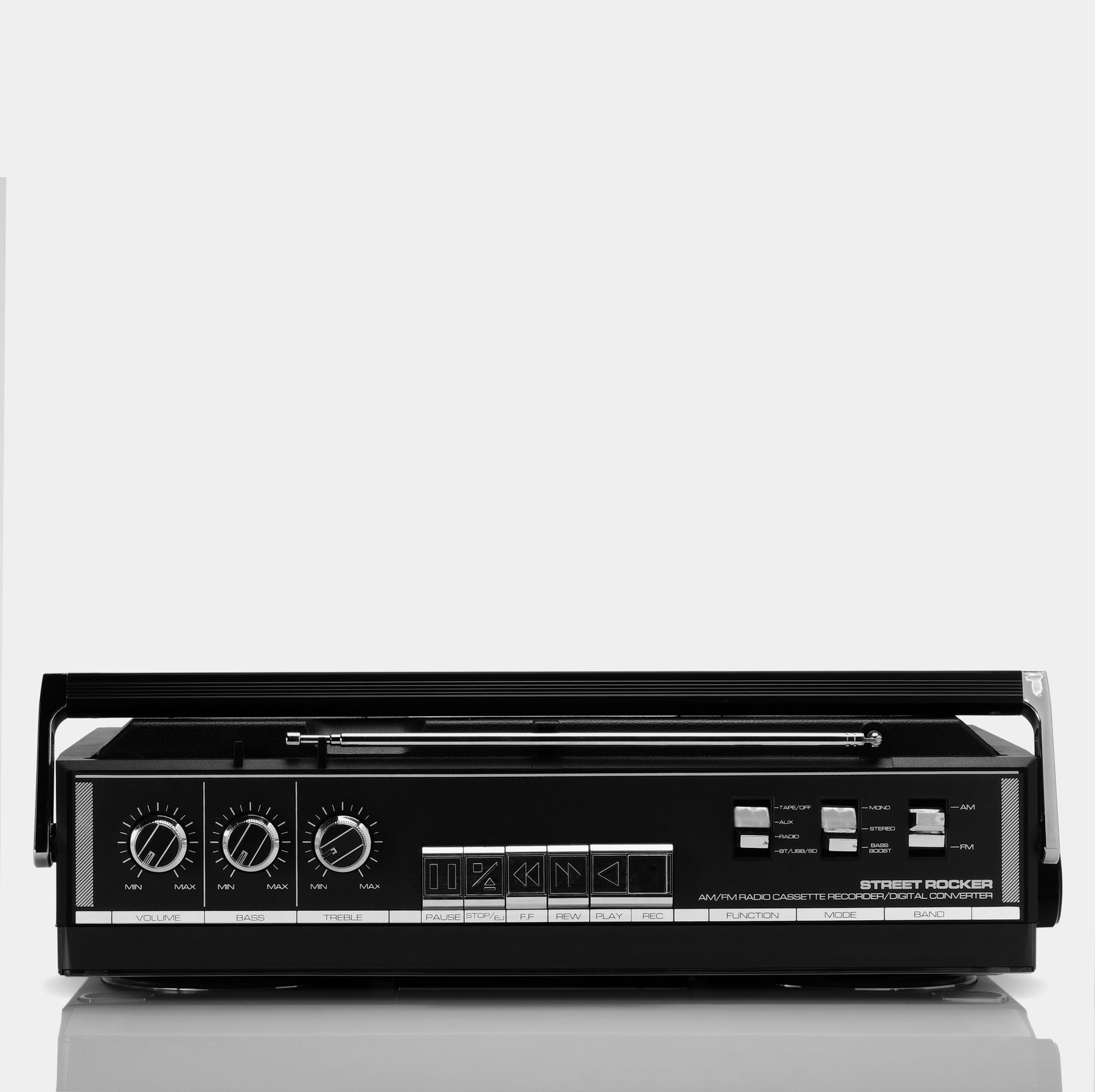 ION Street Rocker Bluetooth AM/FM Boombox Cassette Player