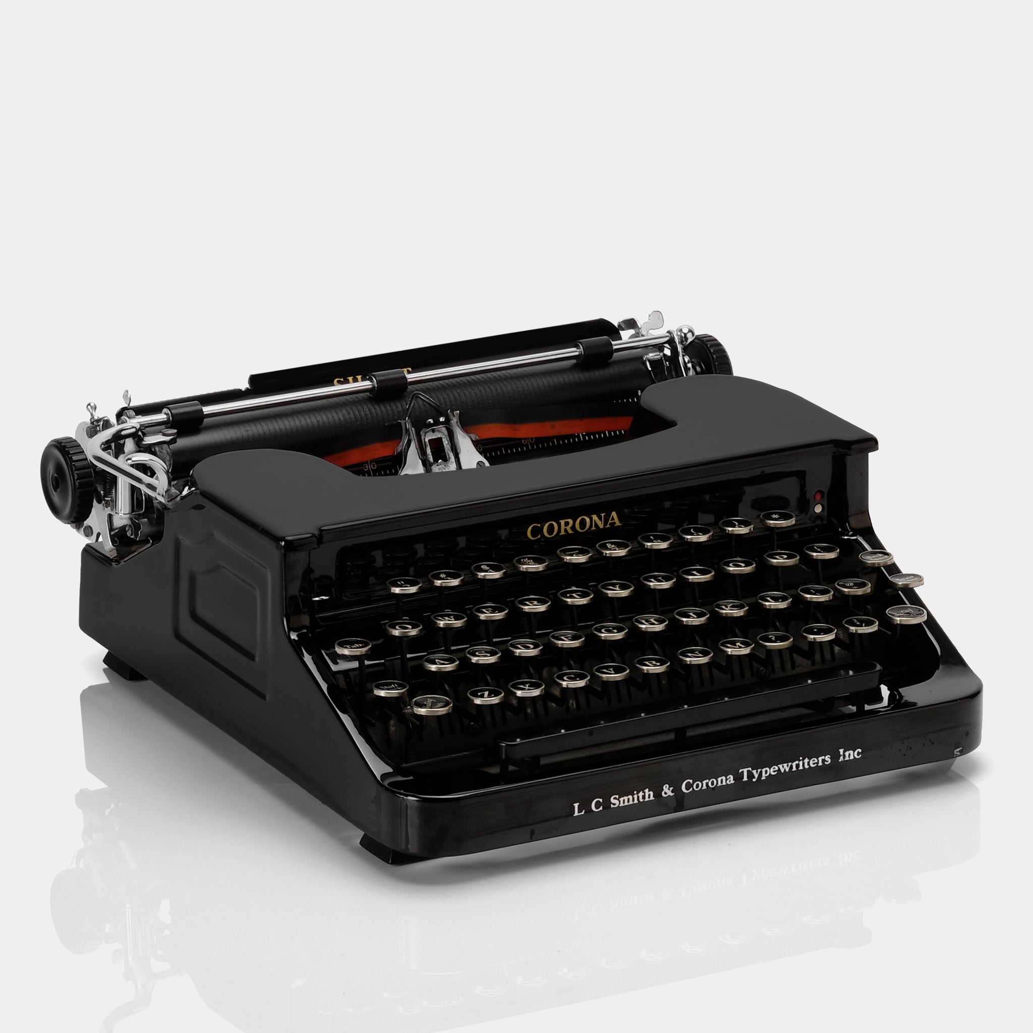 Smith-Corona Silent Black Manual Typewriter and Case