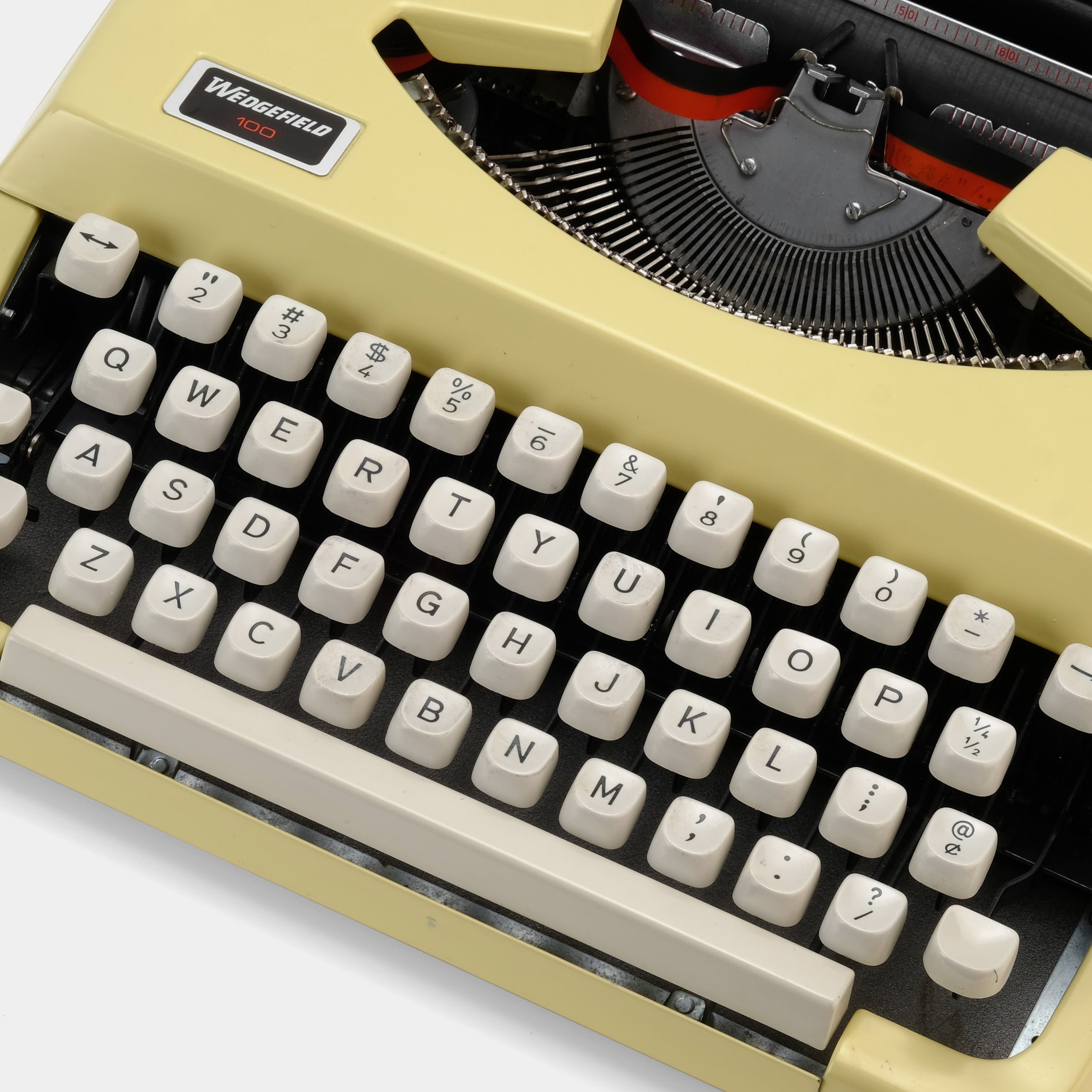 Wedgefield 100 Yellow Manual Typewriter and Case