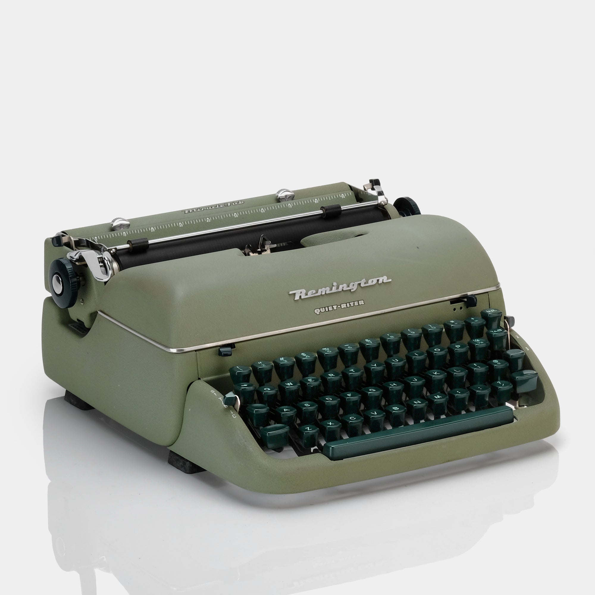 Remington Quiet-Riter Green Manual Typewriter and Case