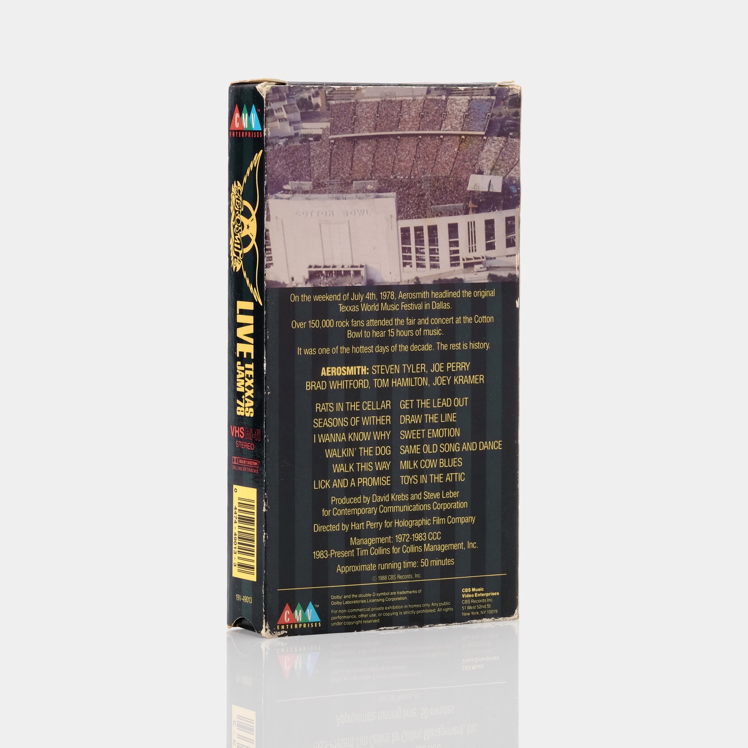 Aerosmith Live Texas Jam '78 VHS Tape