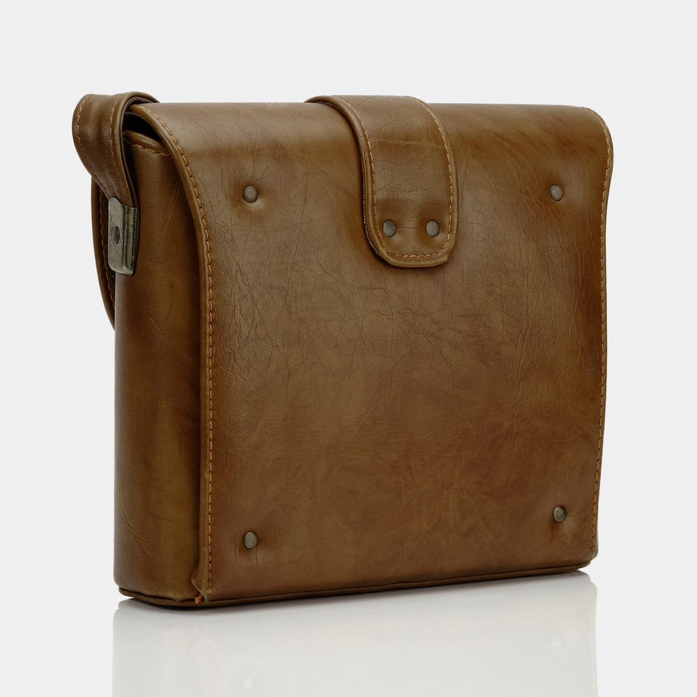 Brown Faux Leather Folding Instant Camera Case