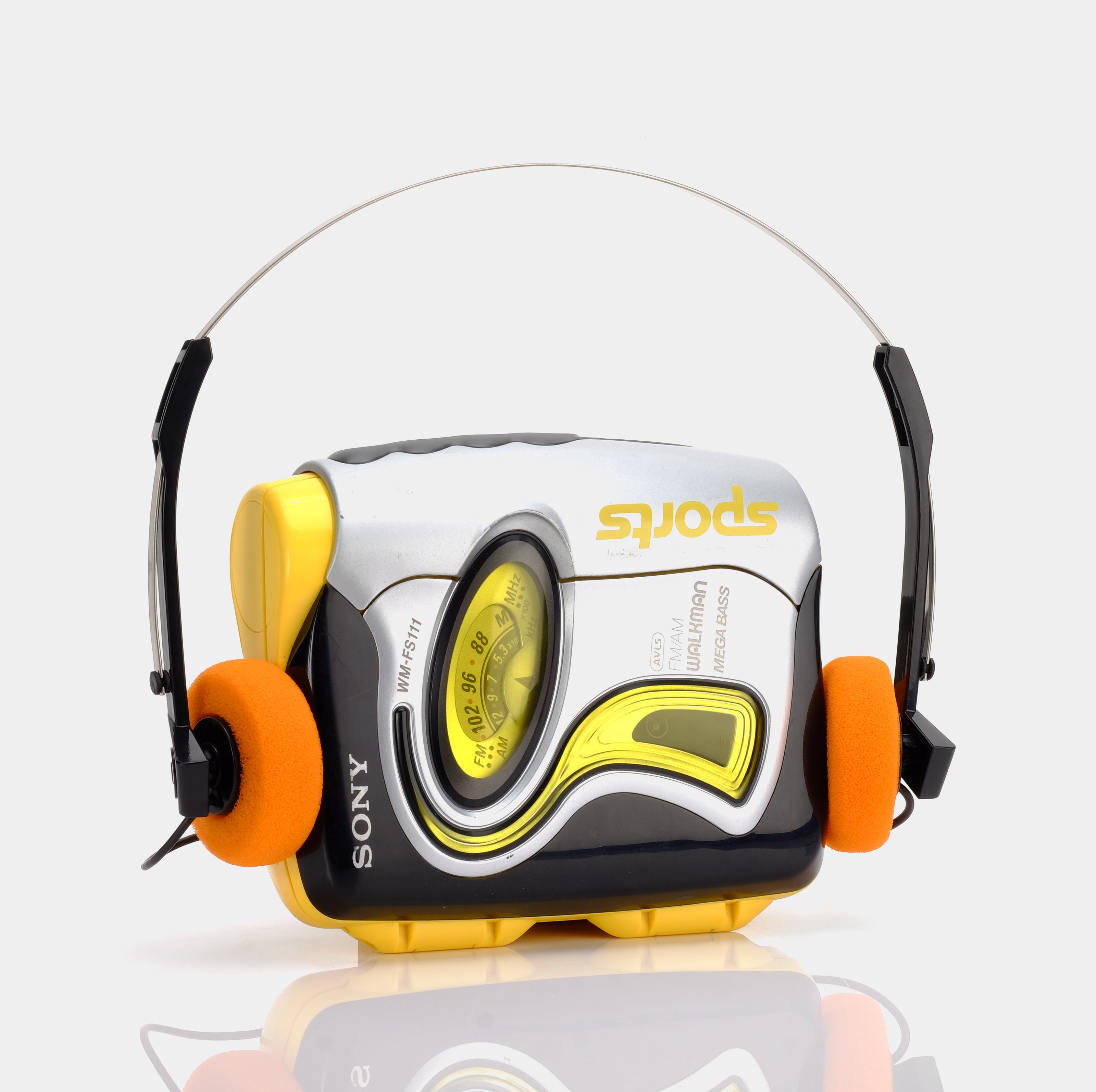 Sony Sports Walkman WM-FS111 Yellow AM/FM Portable Cassette Player