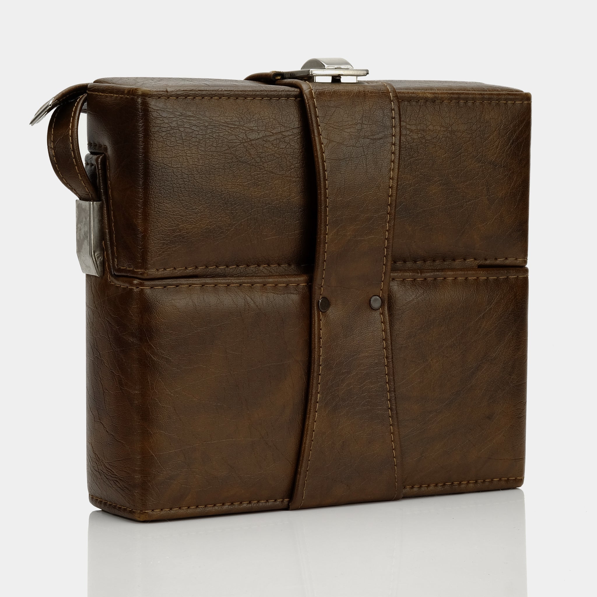 Brown Faux Leather Folding Instant Camera Case